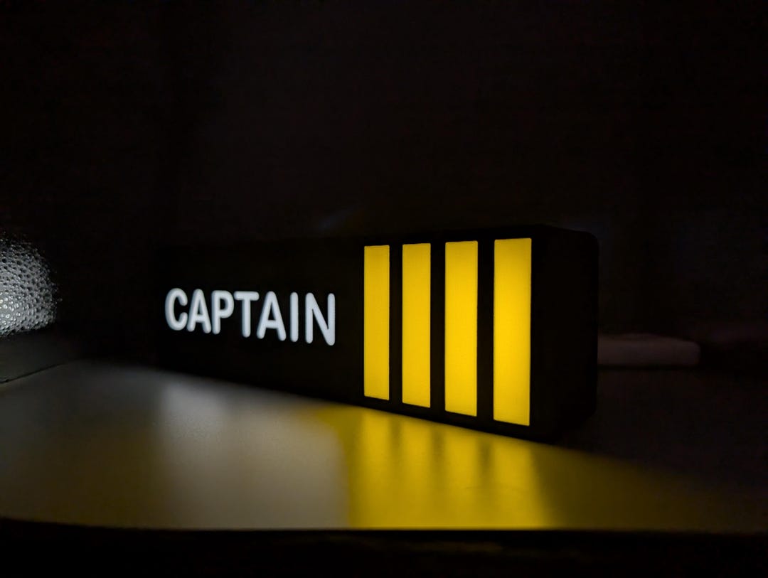 Airline "captain" 3D Printed, LED Lit Epaulette Style Light. - Etsy