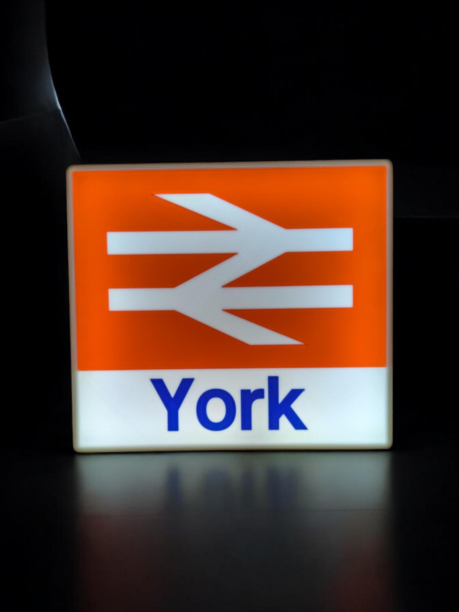 Personalised British Rail Station LED Sign – Custom Station Name Light ...
