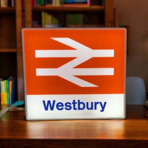 Personalised British Rail Station LED Sign – Custom Station Name Light ...
