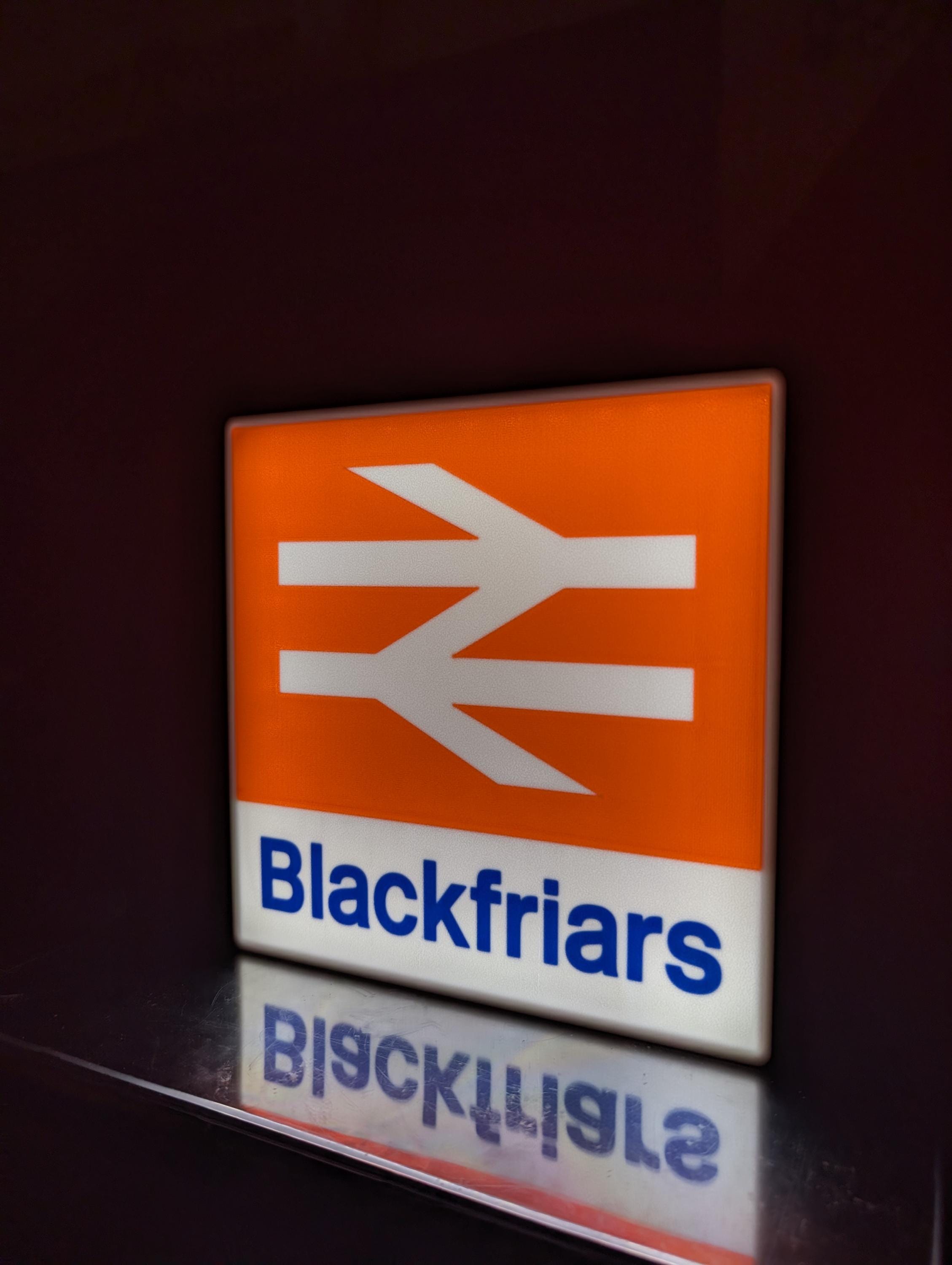 Personalised British Rail Station LED Sign – Custom Station Name Light ...