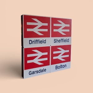 Personalised British Rail Station LED Sign – Custom Station Name Light ...