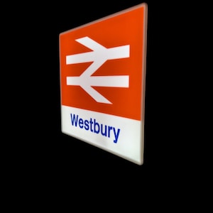Personalised British Rail Station LED Sign – Custom Station Name Light ...