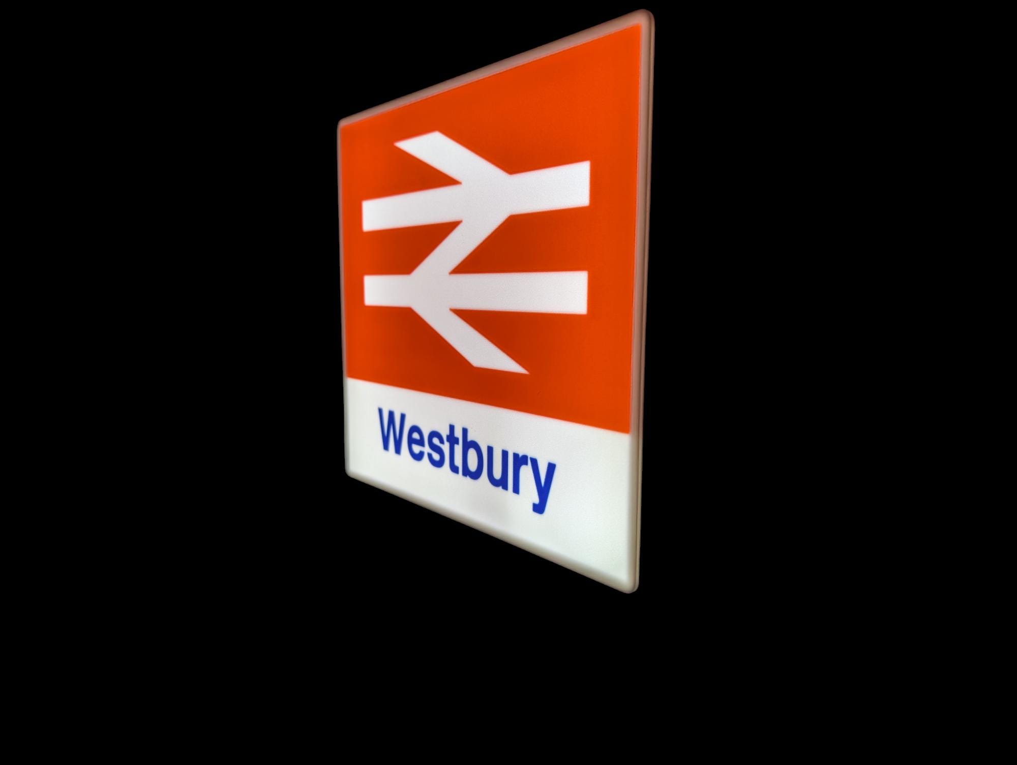 Personalised British Rail Station LED Sign – Custom Station Name Light ...