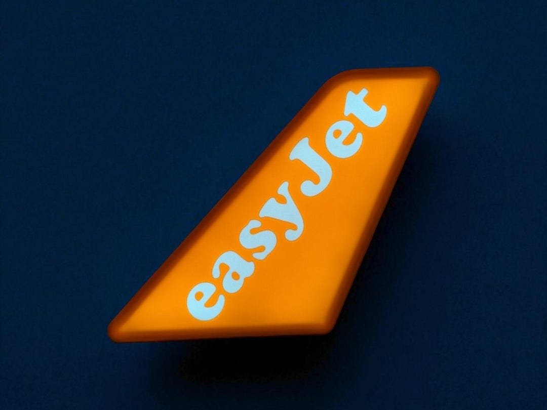 Led Lit Easyjet Aircraft Tail. - Etsy