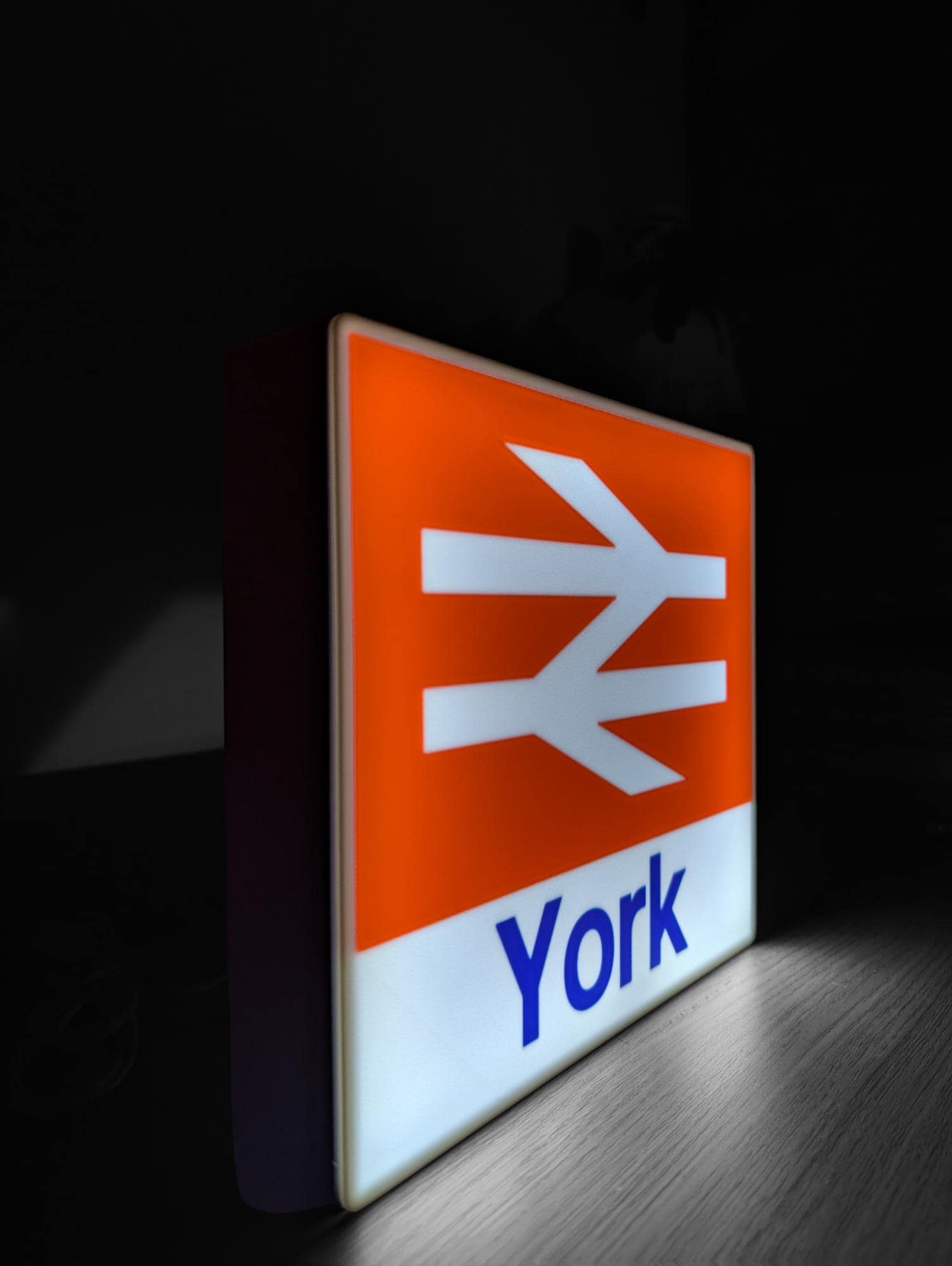 Personalised British Rail Station LED Sign – Custom Station Name Light ...