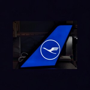 Lufthansa LED Tail Fin Sign – Classic Livery Aviation Decor, Pilot Gift ...