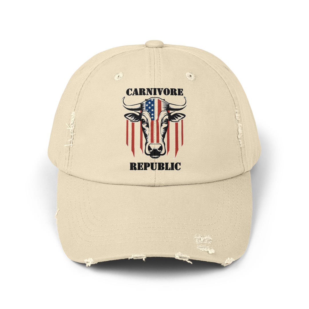 Distressed Cap, Carnivore Hat, Patriotic Headwear, Gift Idea Baseball ...