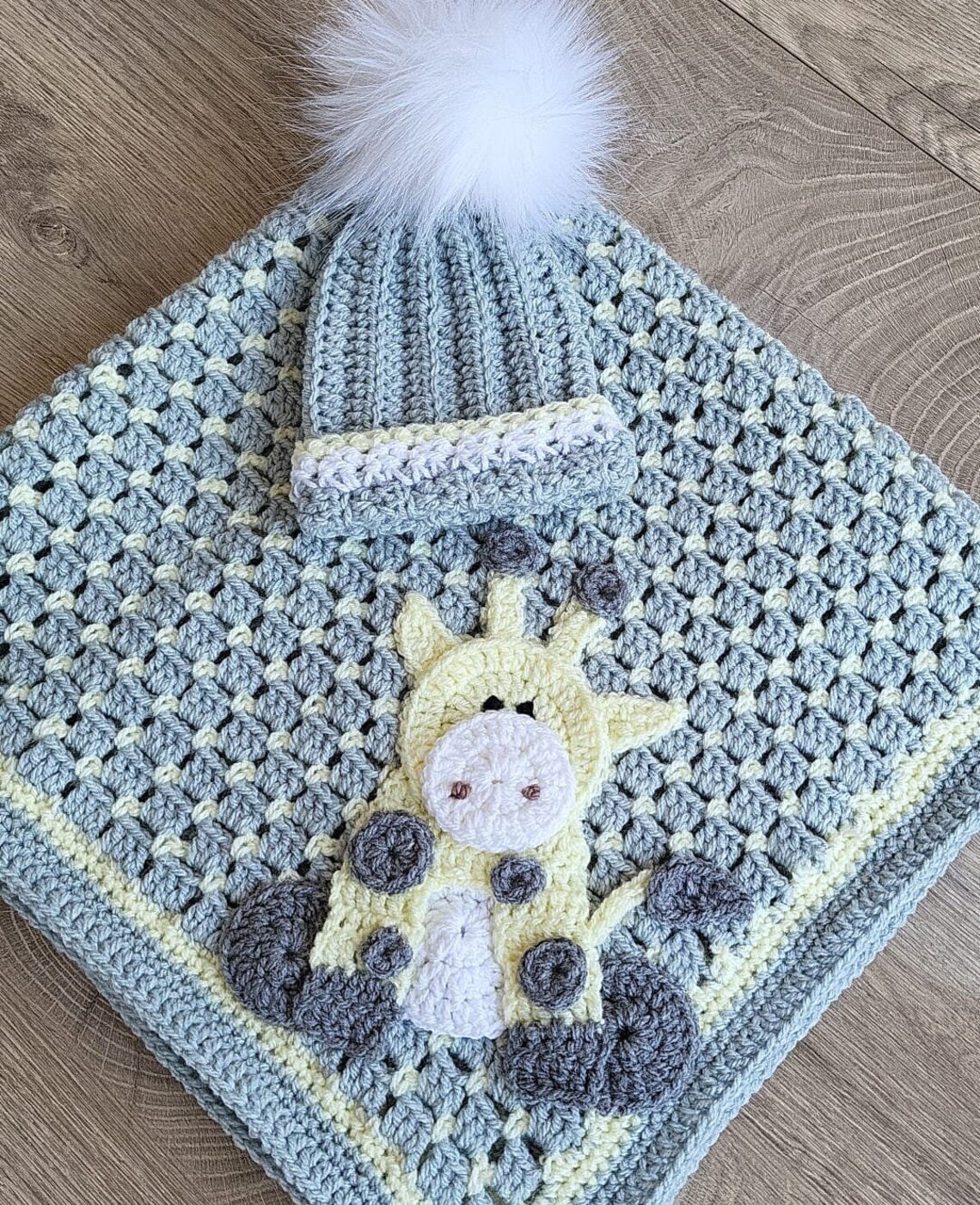 Crochet Baby Blanket | Giraffe Baby Blanket | Handmade Baby Blanket ...