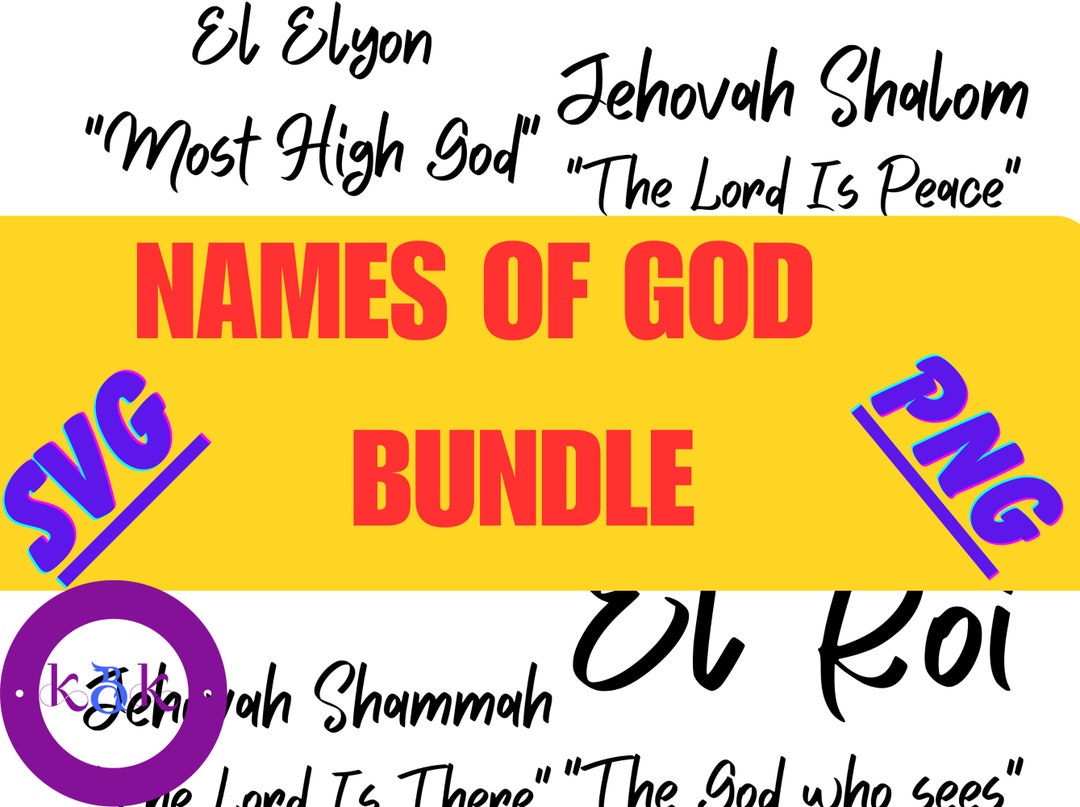 Names of God, Christian Svg Bundle, Religious Svg Bundle, Hebrew Names ...