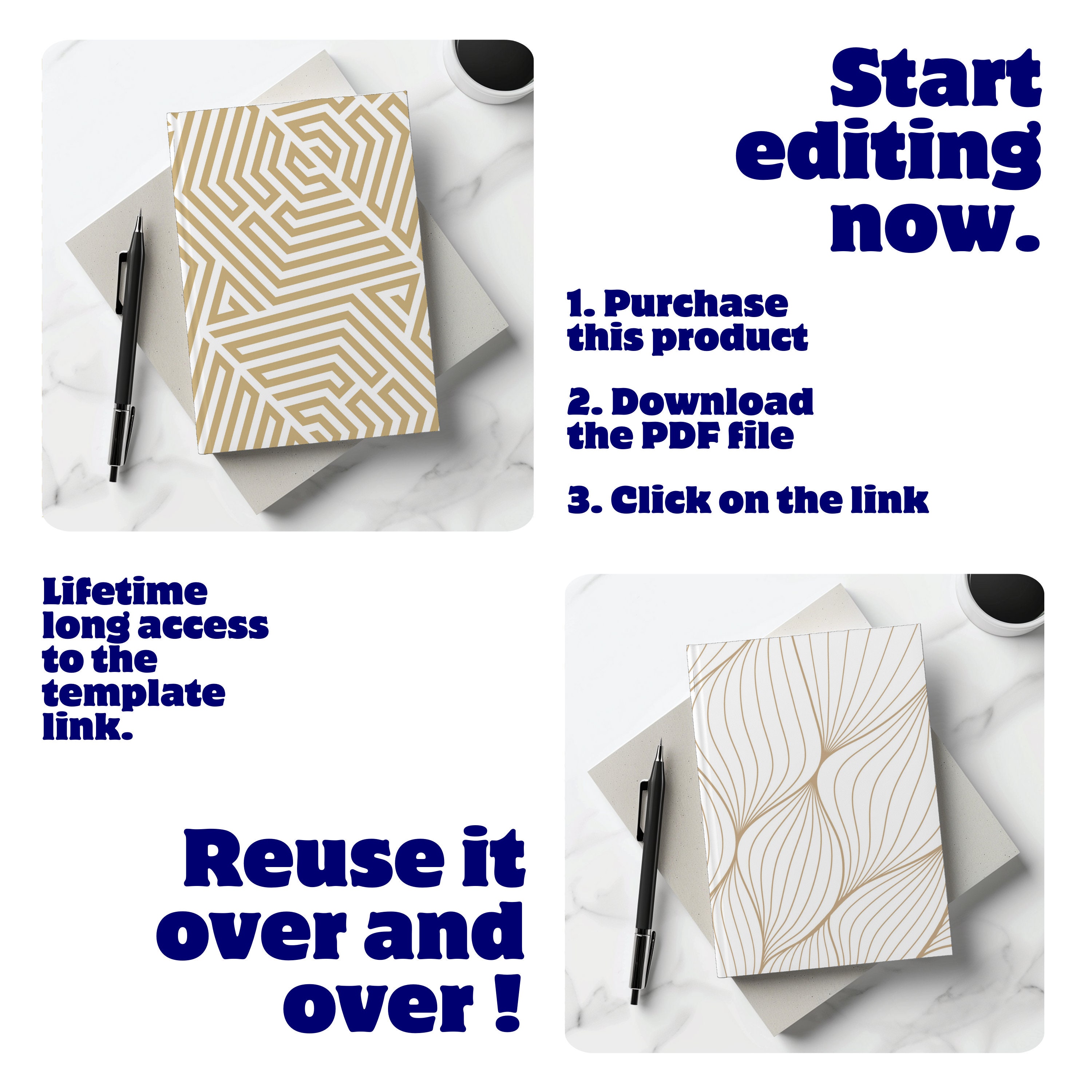 Journal Mockup Hardcover, KDP Journal Template Canva, Notebook Mockup ...