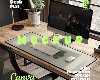 Desk Mat Mockup Psd, Mouse Pad Mockup, Desk Pad Mockup, Printify Desk ...