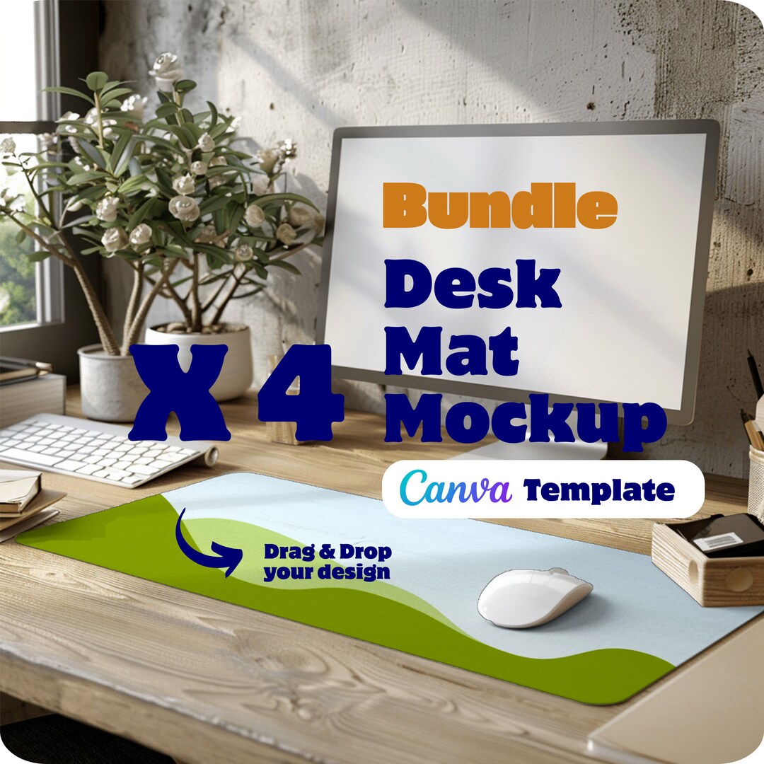 Desk Mat Mockup Canva Mousepad Mockup Bundle, Printify Dimensions Set ...