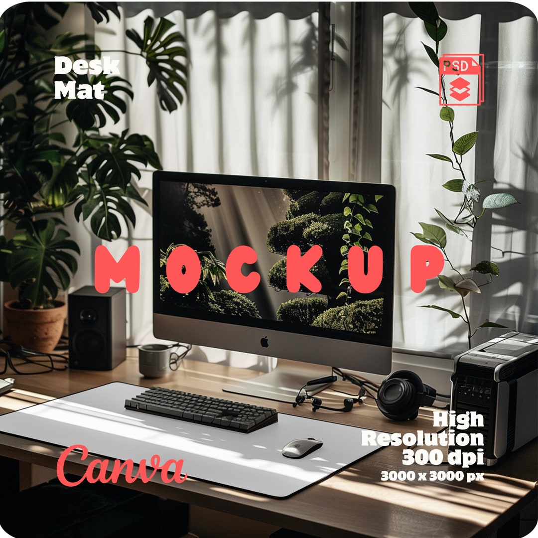 Desk Mat Mockup, Mousepad Mockup, Desk Pad Mockup, Printify Desk Mat ...