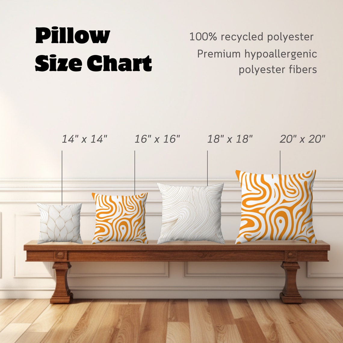 Pillow Mockup Size Chart Pillow Canva Template Drag and Drop Mockups ...