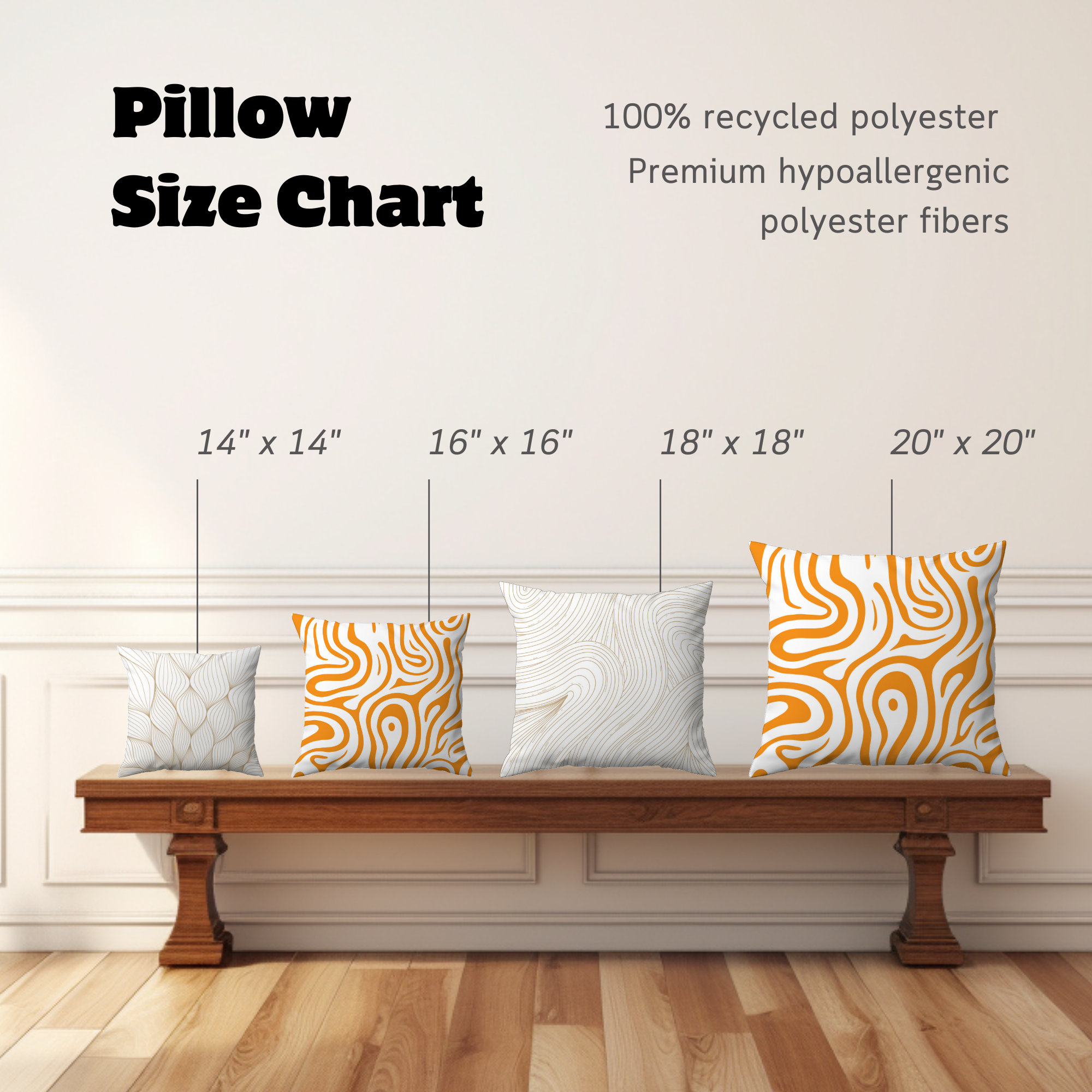 Pillow Mockup Size Chart Pillow Canva Template Drag and Drop Mockups ...