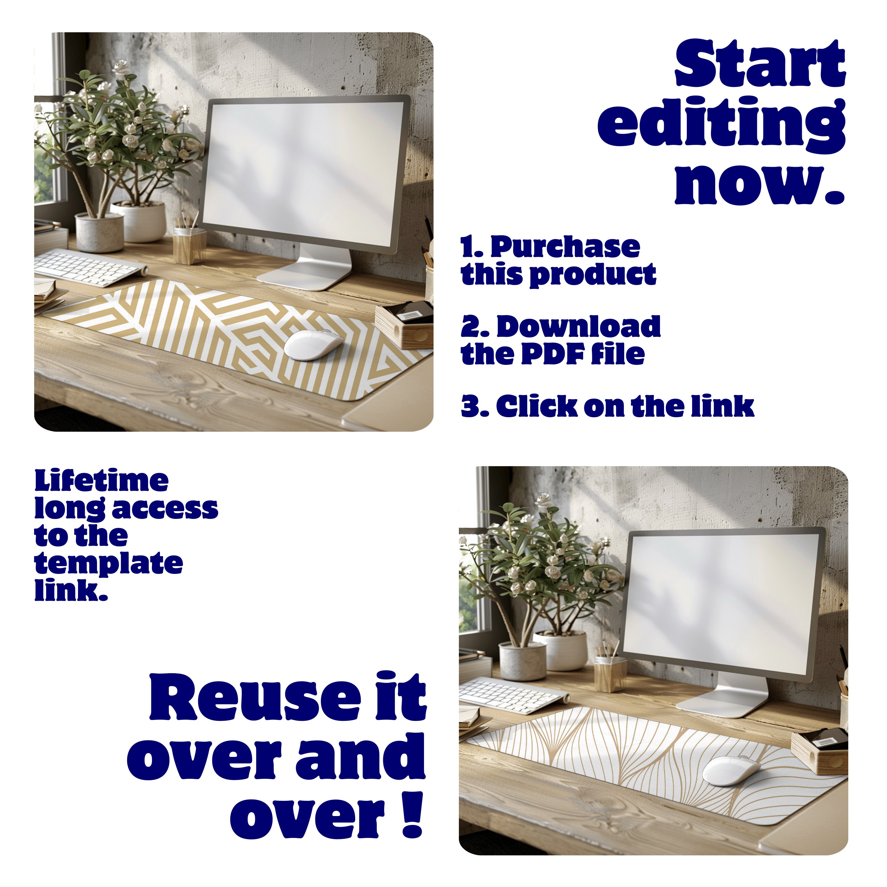 Desk Mat Mockup Canva Template Mousepad Mockup, Printify Dimensions ...