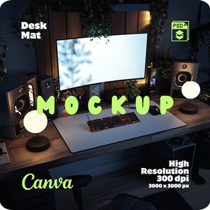 Desk Mat Mock Up, Mouse Pad Mockup, Desk Pad Mockup, Printify Desk Mat ...