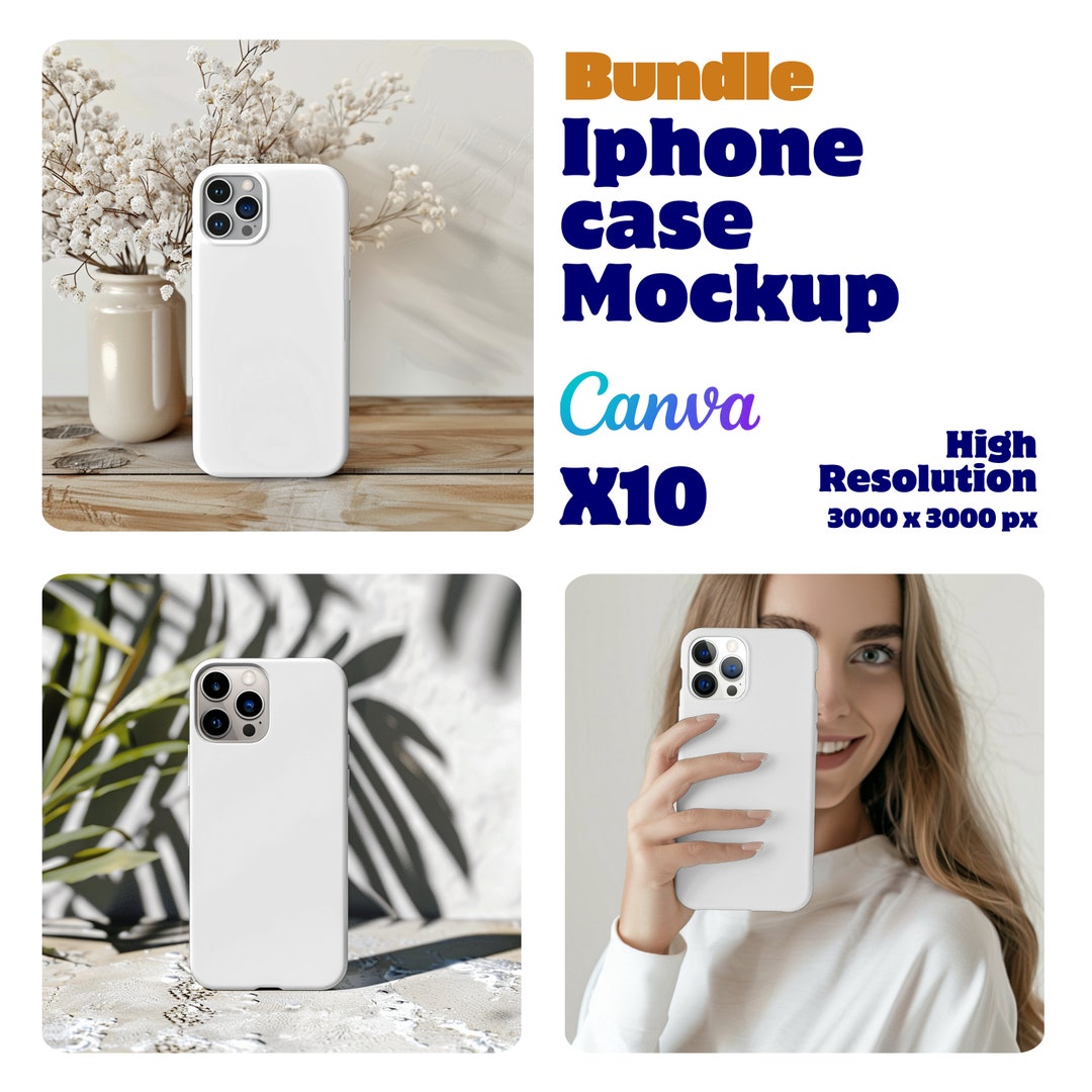 IPhone Case Mockup Bundle, iPhone Case Template Canva, iPhone Mockup Bundle, Phone Case Mockup ...