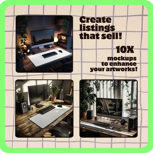 Desk Mat Mockup Bundle Psd X10 Desk Mat Mock Up, Mouse Pad Mockup ...