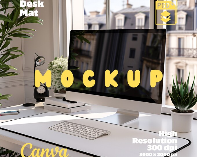 Desk Mat Mockup Psd, Mouse Pad Mockup, Desk Pad Mockup, Printify Desk ...