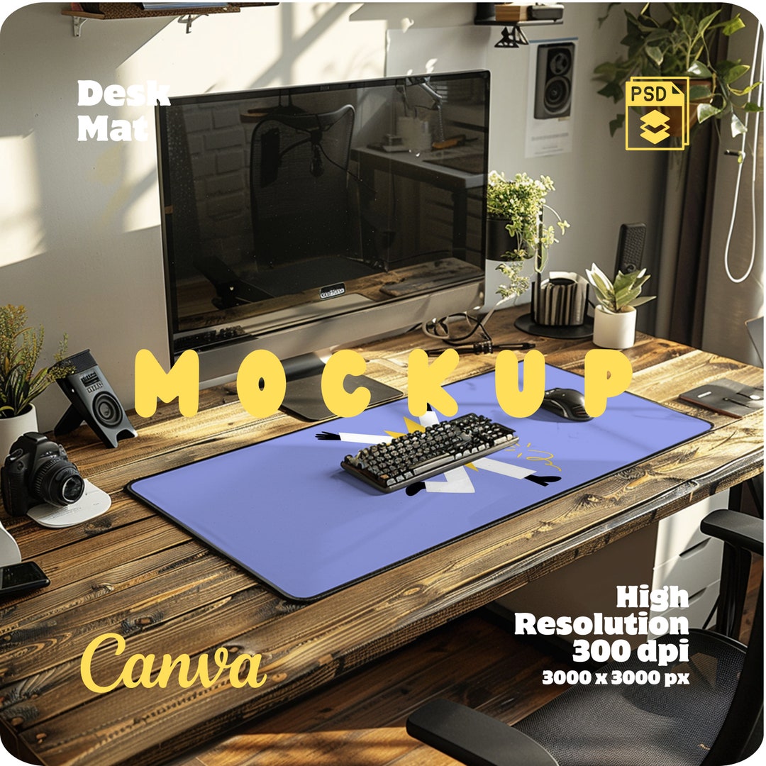 Desk Mat Mock Up, Mousepad Mock Up, Desk Pad Mockup, Printify Desk Mat ...