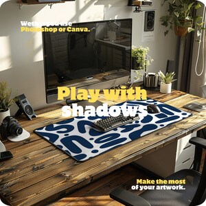 Desk Mat Mock Up, Mousepad Mock Up, Desk Pad Mockup, Printify Desk Mat ...