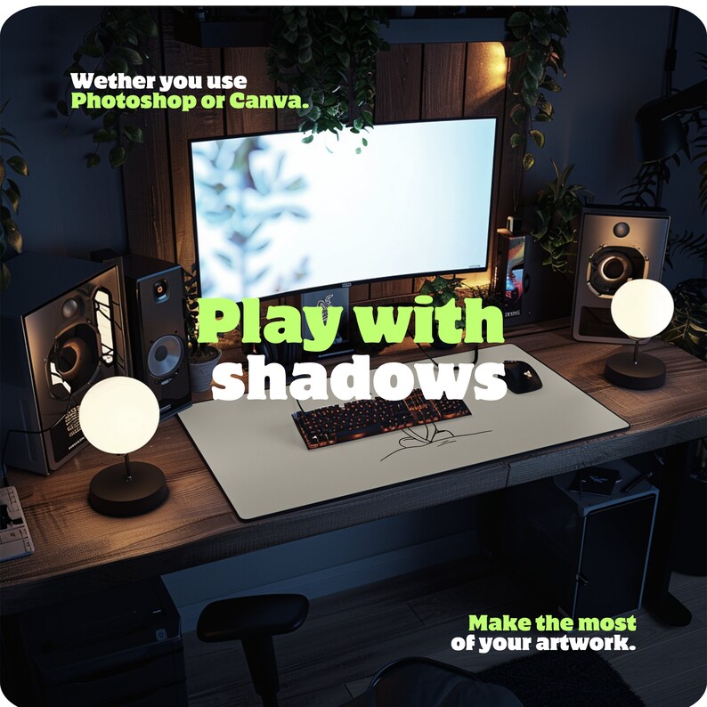 Desk Mat Mock Up, Mouse Pad Mockup, Desk Pad Mockup, Printify Desk Mat ...