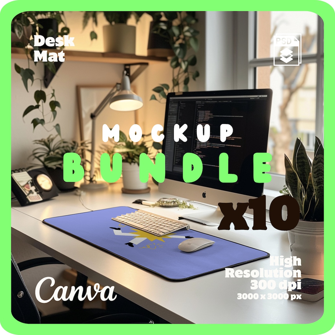 Desk Mat Mockup Bundle Psd X10 Desk Mat Mock Up, Mouse Pad Mockup ...