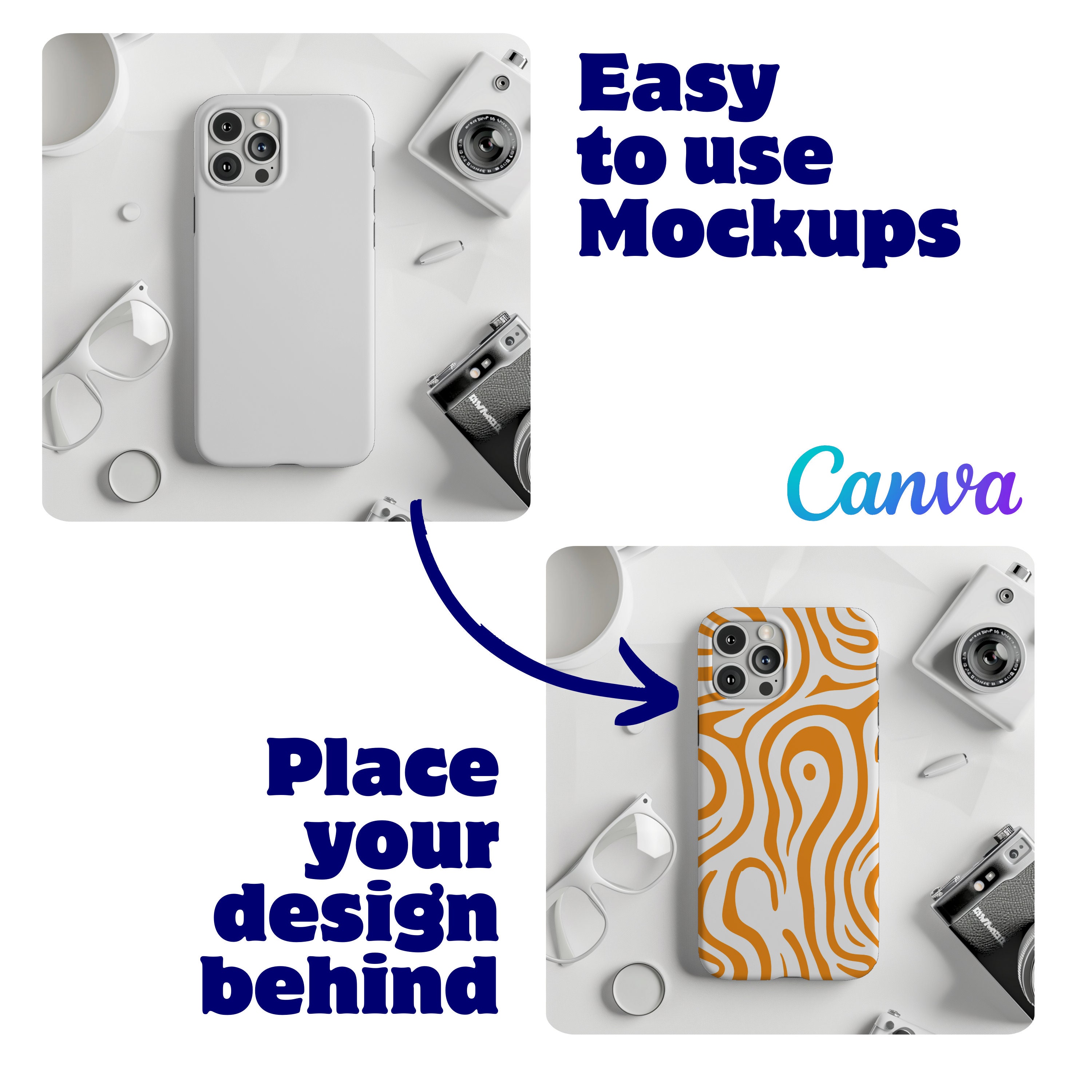 Ultimate iPhone Case Mockup Bundle, iPhone Case Template Canva, iPhone Mockup Bundle, Phone Case ...