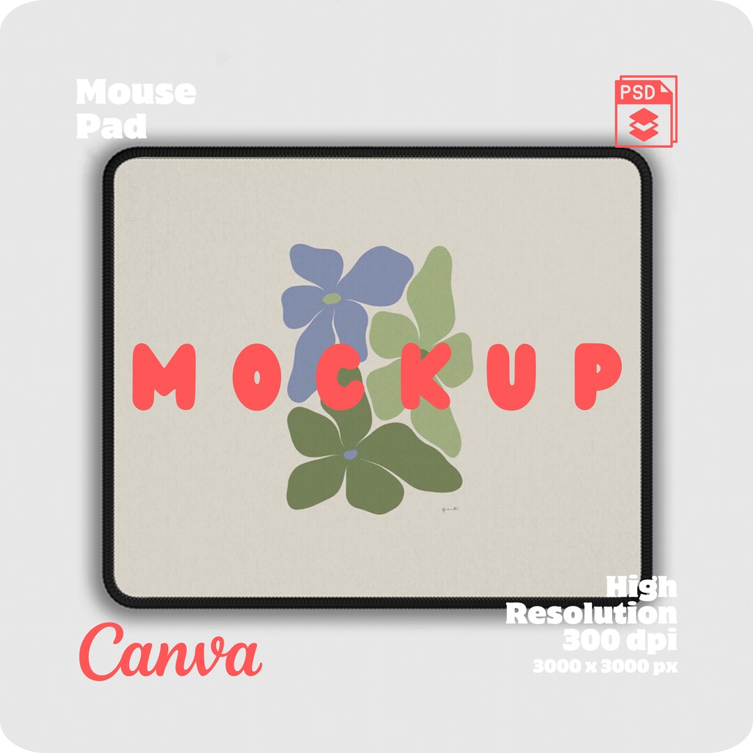 Mouse Pad Mockup, Editable Mousepad Psd + Png, Desk Pad Mockup Easy to ...