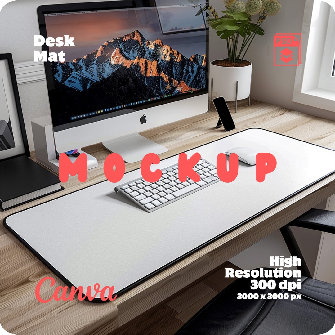 Desk Mat Mock Up, Mousepad Mock Up, Desk Pad Mockup, Printify Desk Mat ...