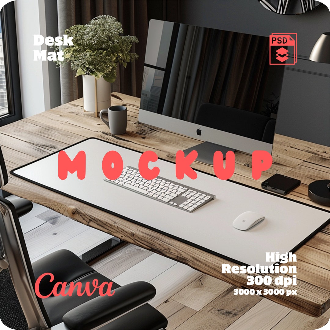 Desk Mat Mock Up, Mouse Pad Mockup, Desk Pad Mockup, Printify Desk Mat ...