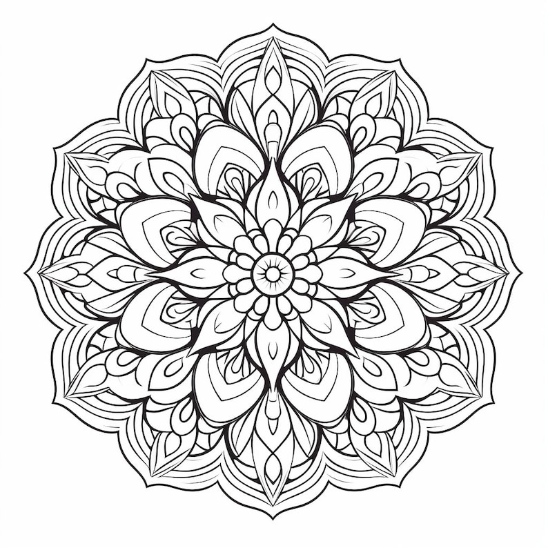 Tranquil Mandalas: Adult Coloring Book for Stress Relief - Etsy