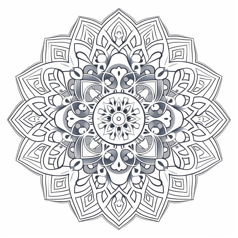Zen Mandalas: A Therapeutic Coloring Experience - Etsy