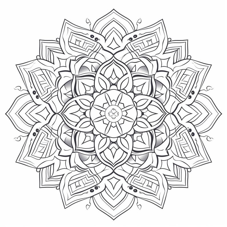 Zen Mandalas: A Therapeutic Coloring Experience - Etsy