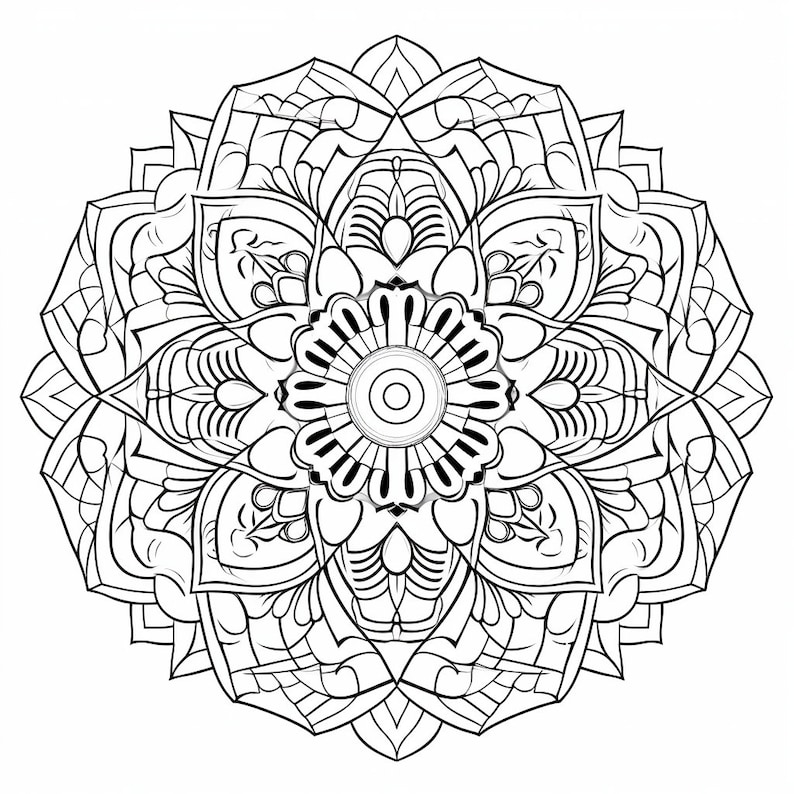 Zen Mandalas: A Therapeutic Coloring Experience - Etsy