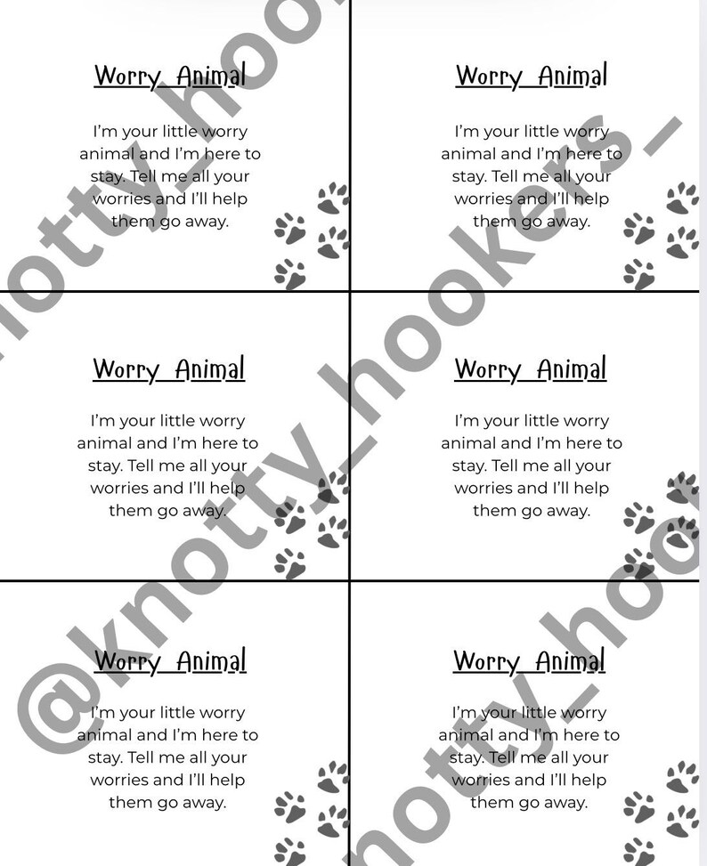 Worry Woodland Friends, 5in1, Market Make, PDF Download for Amigurumi ...