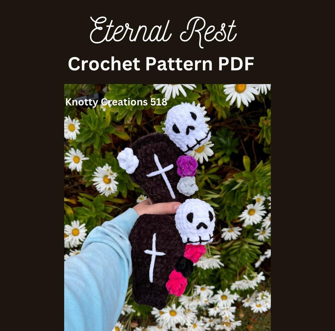 Eternal Rest Crochet Pattern, Halloween Pattern, Crochet Skull, PDF ...