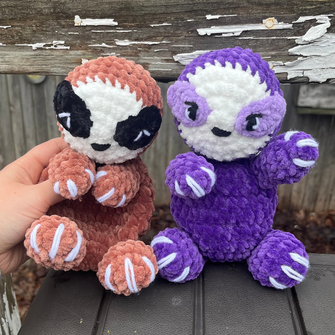 Crochet Sloth Pattern PDF Sloth Snuggler Stuffed Sloth - Etsy