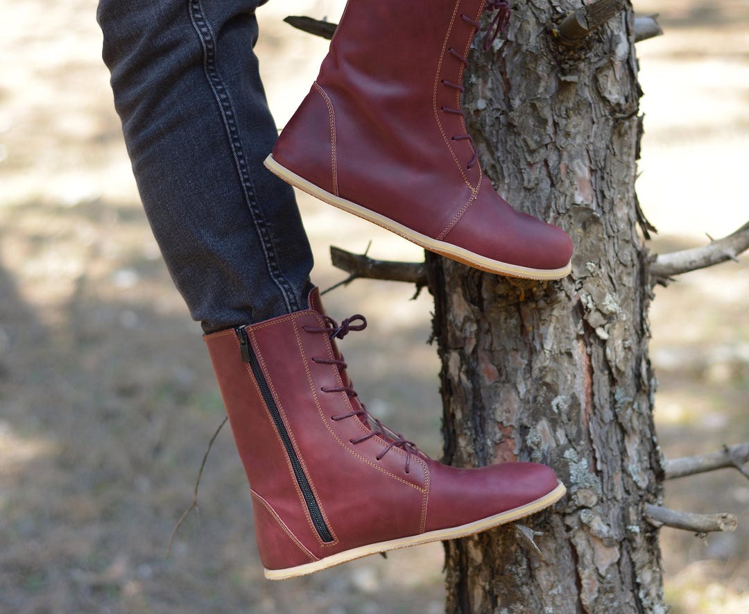 Men Barefoot Boots, Minimalist Zero Drop Boots, Men Leather Boots, Zero ...