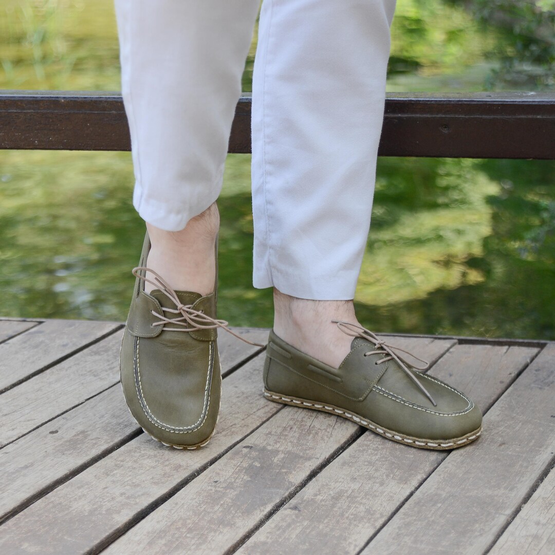 Barefoot Shoes Men - Handmade Earthing Shoes - Copper Riveted Grounding ...