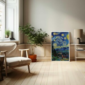 Van Gogh Starry Night Poster - Impressionist Wall Art - Etsy