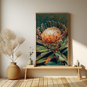 Protea Art Print – Botanical Illustration, Gallery Wall Art - Etsy