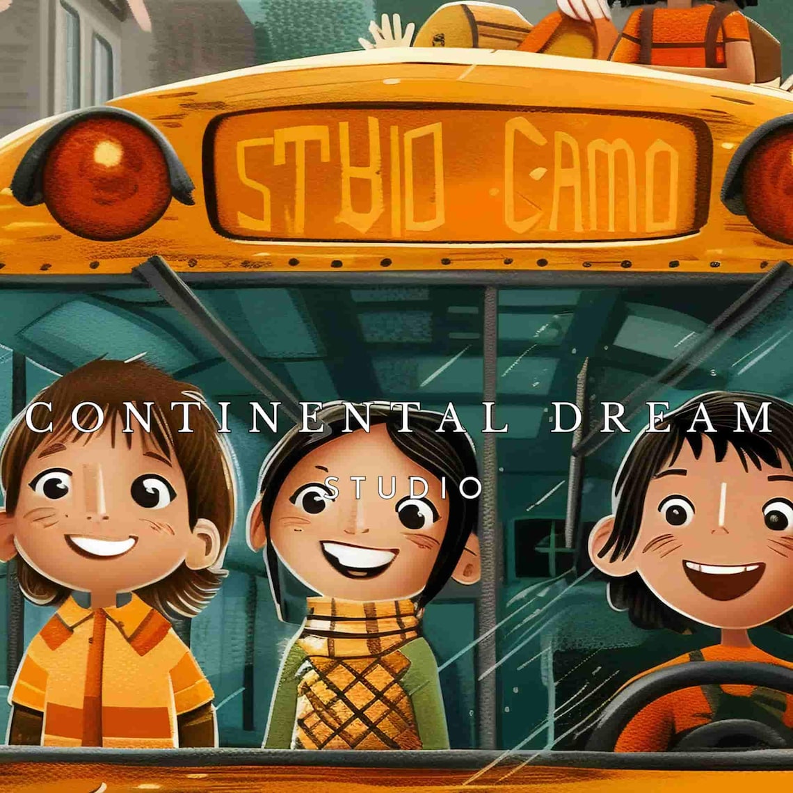 Whimsical School Bus Ride Poster - Colorful Kids Art for Classroom or ...