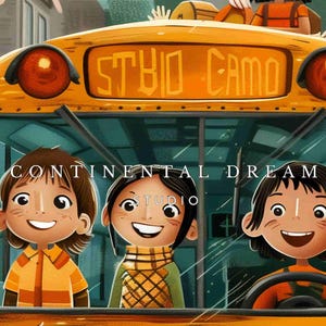 Whimsical School Bus Ride Poster - Colorful Kids Art for Classroom or ...