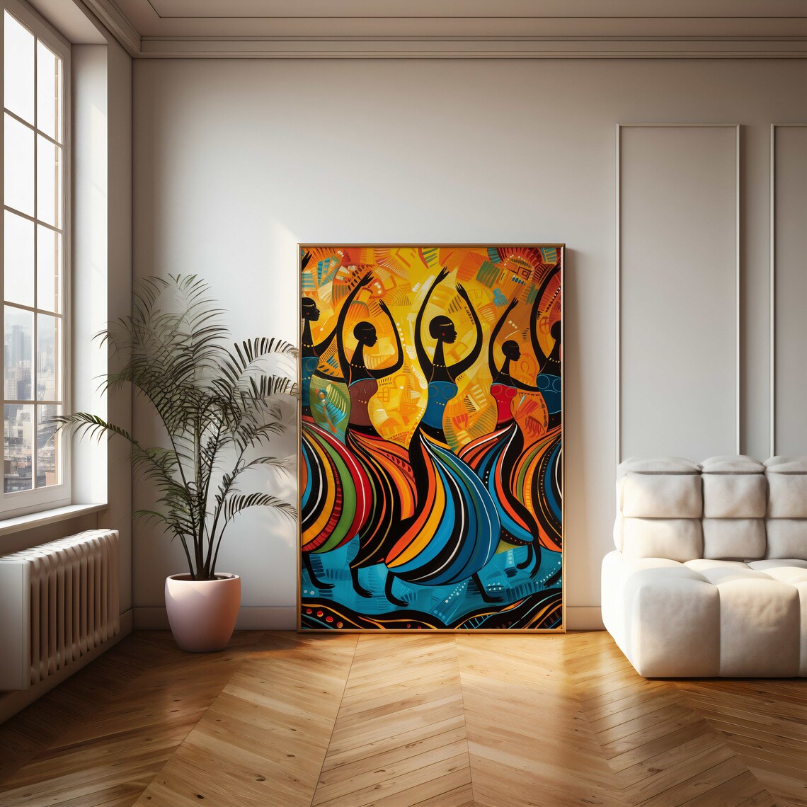 African Tribal Dance Art Print – Modern Abstract Poster - Etsy