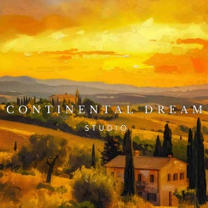 Tuscany Sunset Landscape Art Print - Rustic Italian Countryside Wall ...