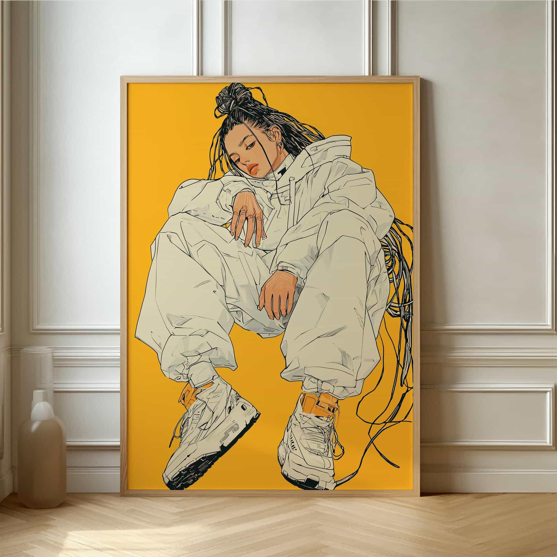 Urban Style Portrait Poster Vibrant Streetwear Art for Modern Decor - Etsy