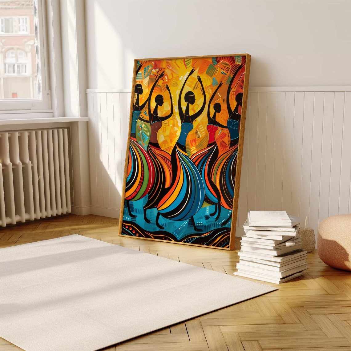 African Tribal Dance Art Print – Modern Abstract Poster - Etsy