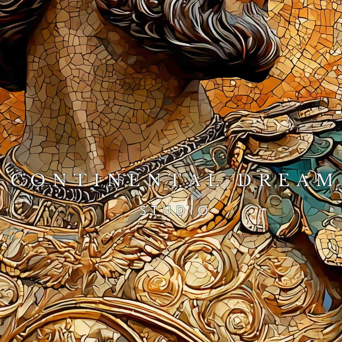 Majestic Emperor Mosaic Poster - Classic Byzantine Style Wall Art - Etsy